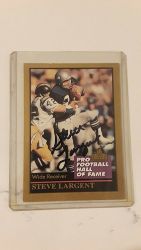Steve Largent Autograph 1995 Enor HOF Football Card Seattle Seahawks ...
