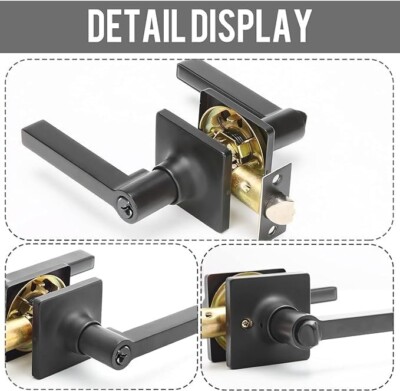Square Entry Levers Single Cylinder Deadbolts Handle Lockset CIELSA DAWN 4-Pack | eBay