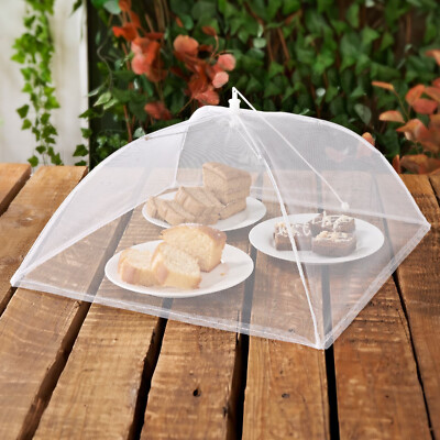 2pk Clear White Net Fly Pop Up Covers Collapsible Umbrella Wasp Fly ...