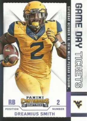 2015 Panini Contenders Draft Picks Game Day Tickets #70 Dreamius Smith ...
