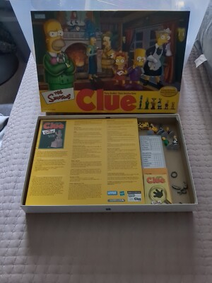 The Simpsons CLUE Board Game 2nd Edition 2002 COMPLETE Fun Family ...