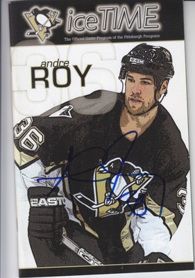 Andre Roy Autograph Pittsburgh Penguins Ice Time Program Lightning | eBay