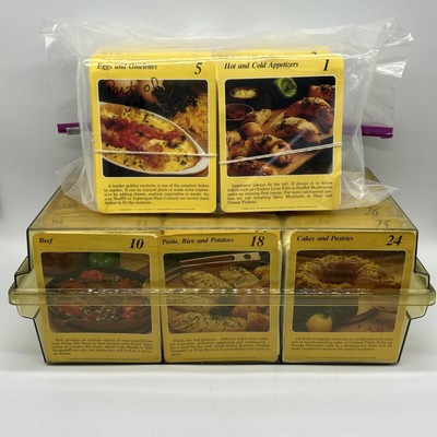 Vtg My Great Recipe Box 1900+ Cards 33 Dividers 3 Place Holders Blank ...