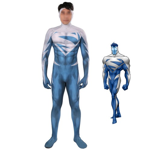 Superman Blue Suit Cosplay Costume Kal-El Jumpsuit Bodysuit For Kids ...