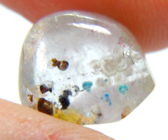 P-3 Paraiba Quartz Gilalite 4.73ct 11x11x6mm Brazil Medusa Quartz free ...