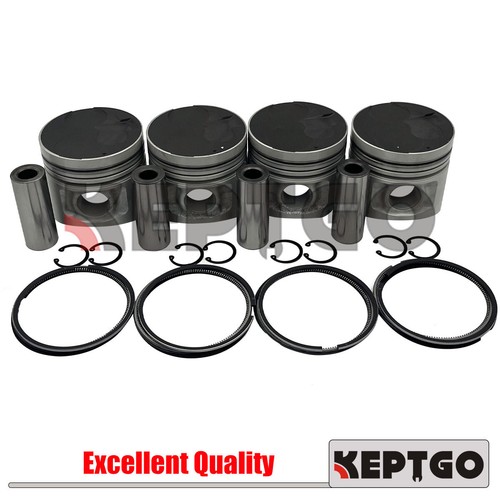 4 sets Piston & Rings Kit STD for Mitsubishi 4M40 4M40T Finished Engine ...