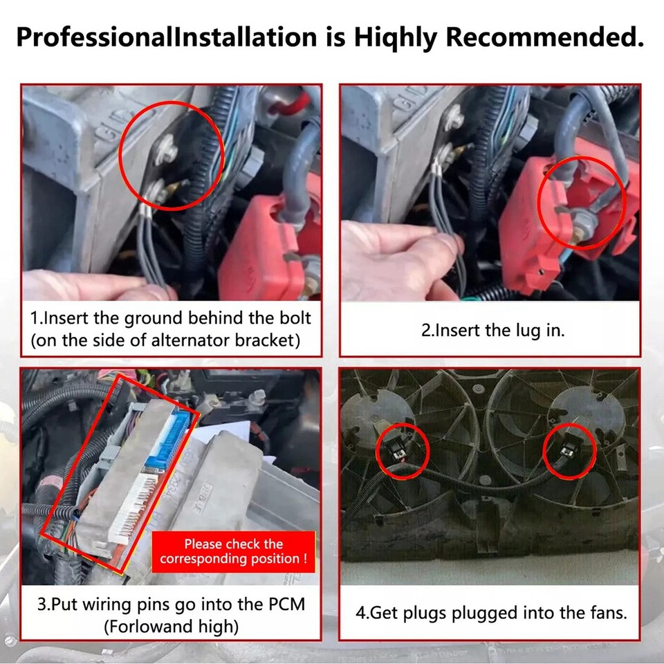 7L5533A226T Dual Electric Fan Upgrade ECU Control Wiring Harness for ...