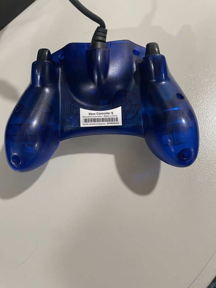 Original Microsoft Xbox Controller Blue Halo 2 Limited Edition -Sliver ...