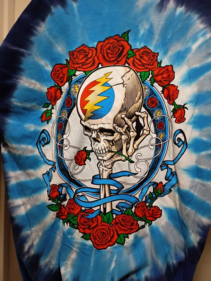 Liquid Blue Grateful Dead VINTAGE BERTHA w Stealie Tie Dye T Shirt 3x ...