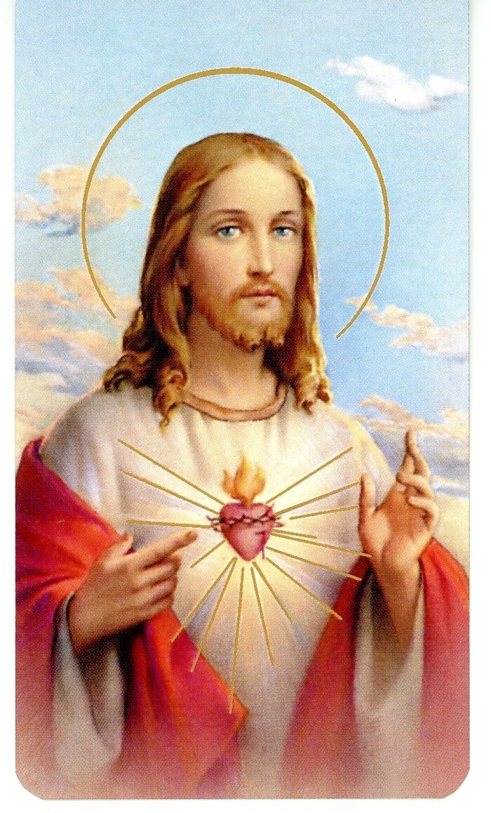 Sagrado Corazon De Jesus Holy Card - Spanish - Paperstock Holy Card | eBay