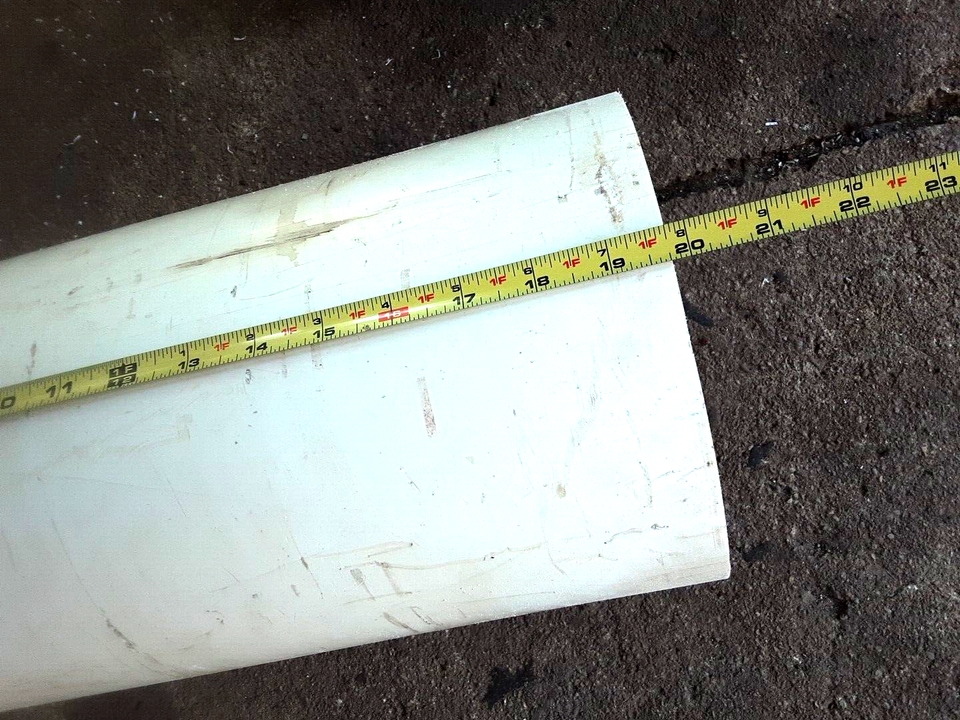 8 inch Inside Diameter SCH 40 PVC Pipe White 19 inches Long | eBay