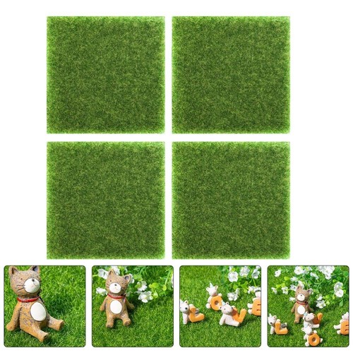 4 Pcs Artificial Fake Moss Grass Decoration Simulation Lawn Prop Turf ...