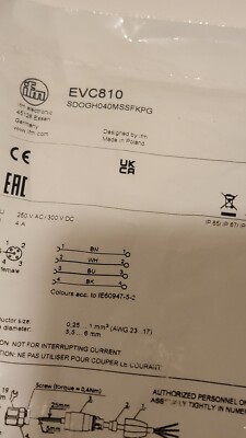 IFM ELECTRONIC EVC810 SDOGH040MSSFKPG CONNECTOR SOCKET NEW SEALED FREE ...