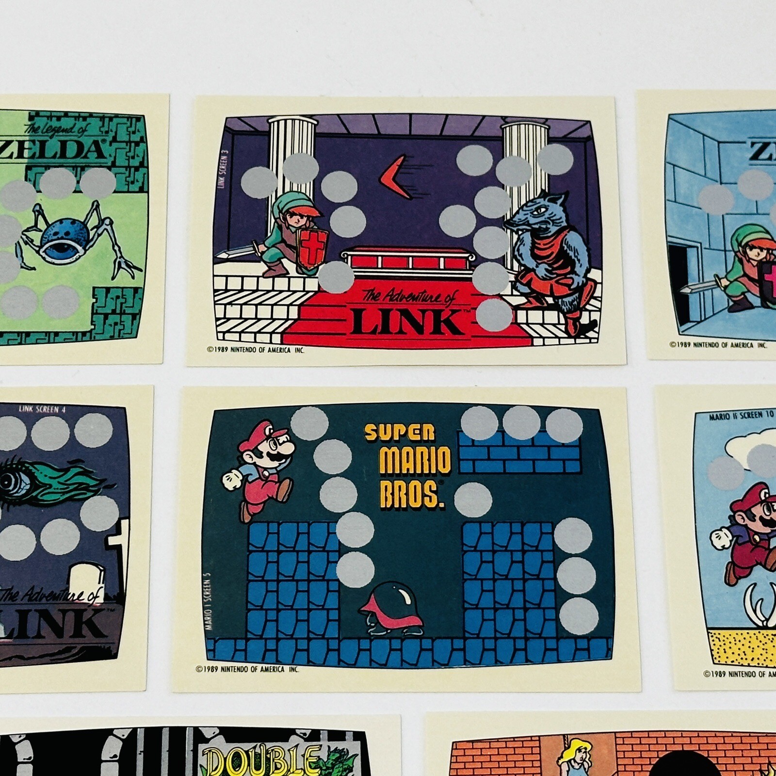 Nintendo Game Pack 1989 Topps Scratch Collectible Cards - Mario Zelda ...
