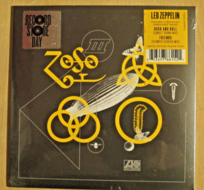 Led Zeppelin Rock And Roll/Friends Record Store Day Exclusive Yellow ...