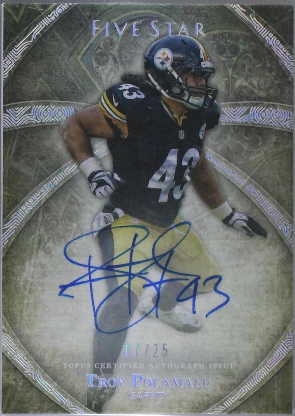 2014 Topps Five Star - Autographs Troy Polamalu #FSA-TP Rainbow /25 (AU ...