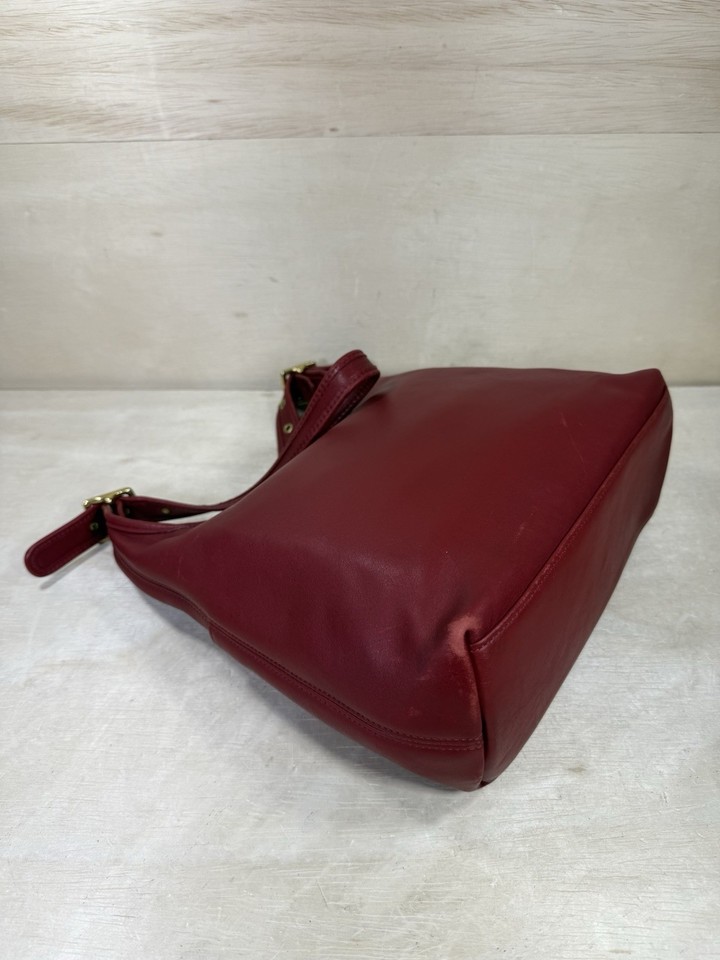 Vintage Coach 9058 Legacy Hobo Shoulder Hand Bag Red Leather VTG NICE ...