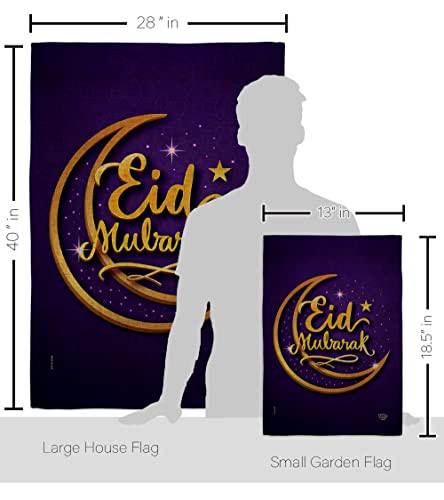 Blessed Feast Burlap Garden House Flag - Kit Religious Eid al-Fitr ...