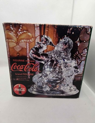 1997 Coca Cola Santa Figurine Stunning 24% Lead Crystal Clear Glass 5 ...