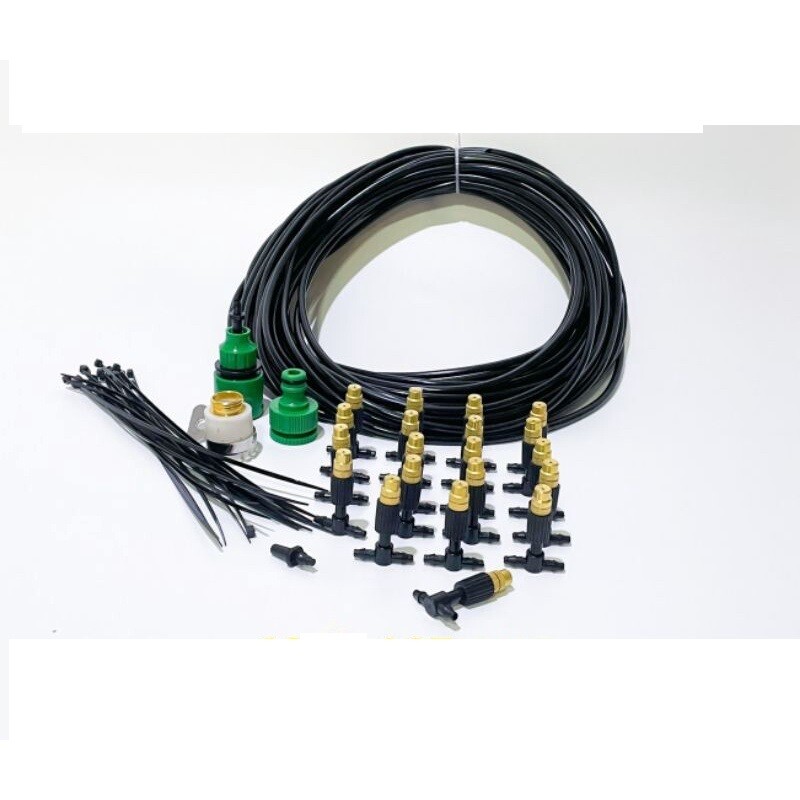 15M Garden Irrigation Kit Brass Atomizer Nozzles Kit Spray Atomizing ...