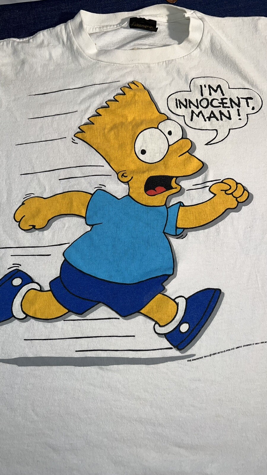 VTG Simpsons Homer Chasing Bart "Im Innocent Man!" Wh… - Gem