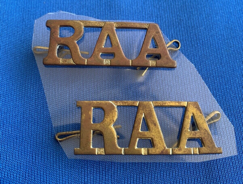 Royal Australian Artillery 1930-42 Shoulder Title Badges RAA Militaria ...