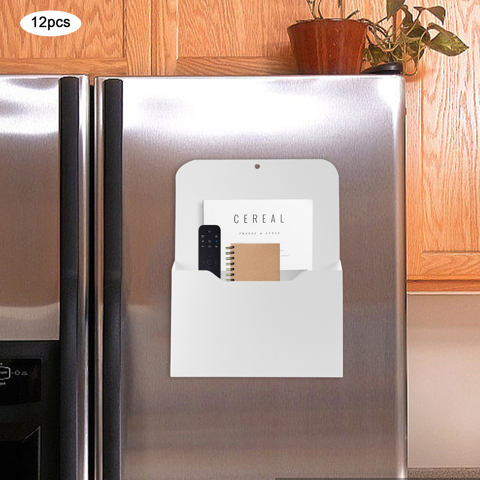 12 Packs Letter Size Magnetic Paper Holder Magazine Mail Magnetic File ...