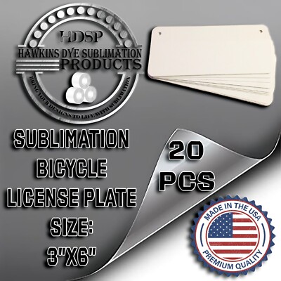 3"x6" Bicycle License plate blanks Dye Sublimation, Blanks 20 pieces | eBay