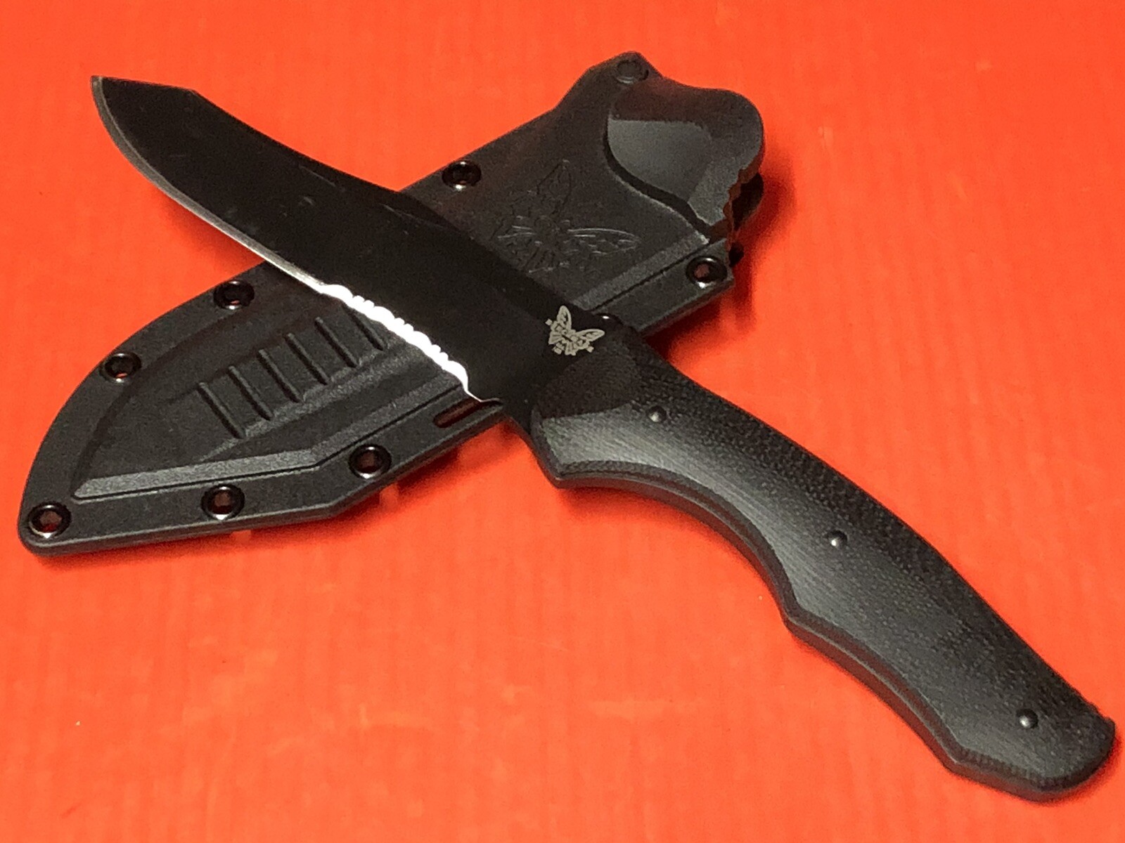 Benchmade USA BM 183 Contego Black G10 Handle Scales, S30V Fixed Blade ...