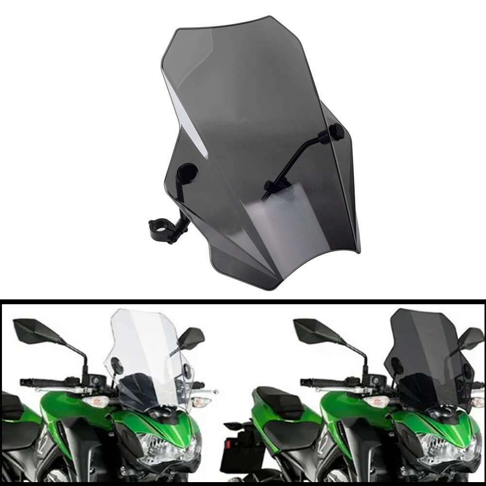 7/8" Handlebar Mount Windshield Kit For Honda CG125 CBR BMW R1200GS ...