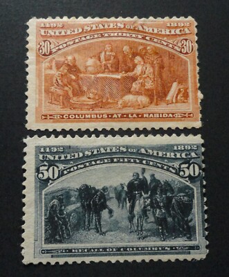 SCOTT #239-240 MINT HR 1893 COLUMBUS EXPOSITION STAMPS CV $675.00 | eBay