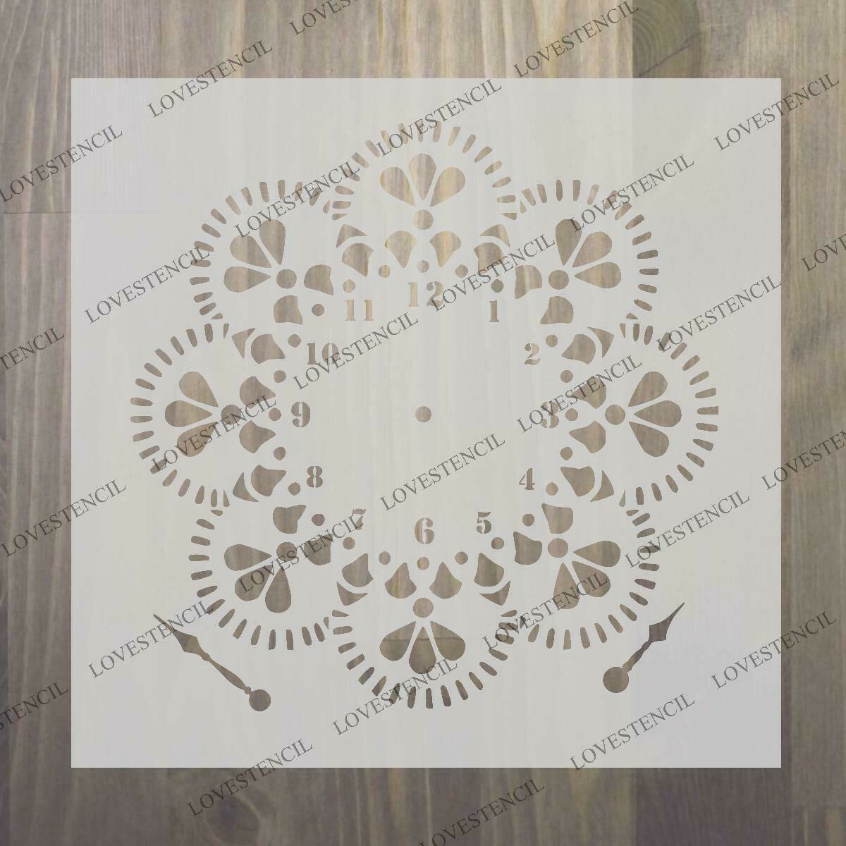 clock face/Clock stencils craft,fabric,glass,furniture,wall art | eBay UK