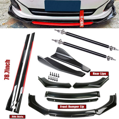 For Kia Optima K5 Rio Front Bumper Lip Spoiler Splitter 79" Side Skirts ...
