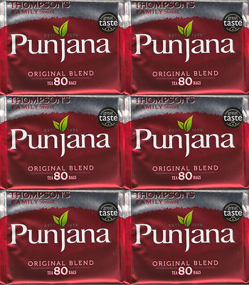 6 × Punjana Original Blend 80 Tea Bags 250g (480 tea bags in total) | eBay