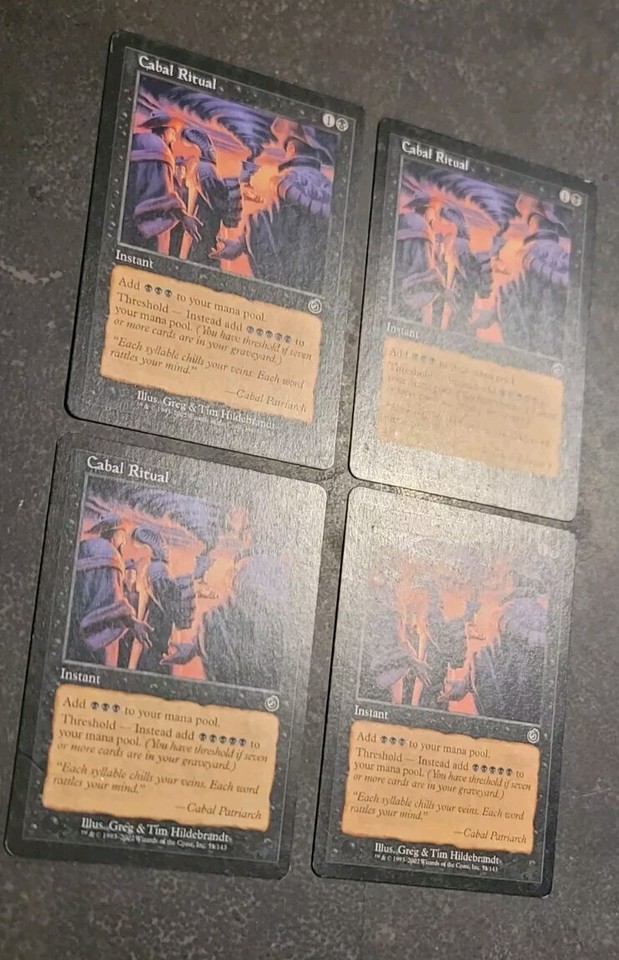 4x Set MTG Cabal Ritual - Torment Magic the Gathering LP | eBay