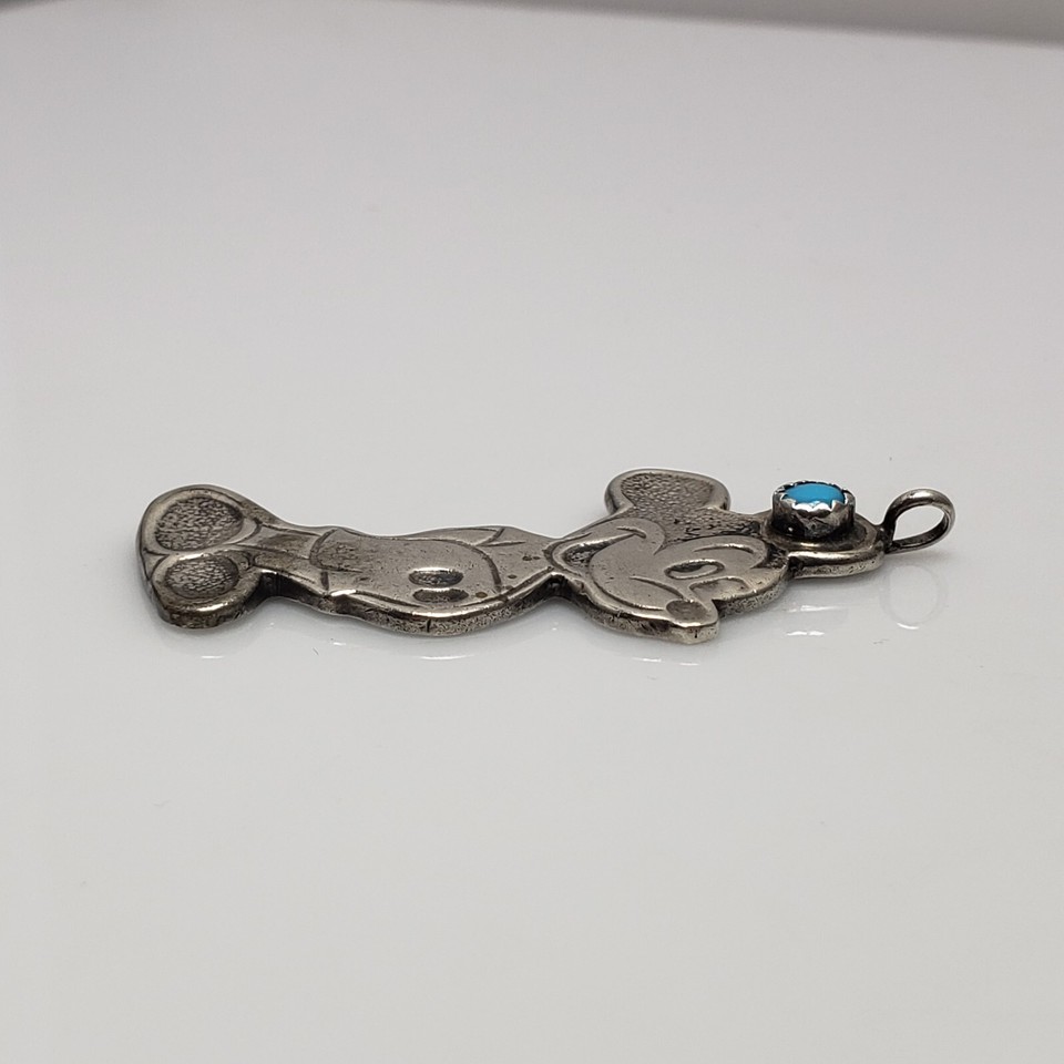 Old Pawn Native American Sterling Silver Disney Mickey Mouse Turquoise ...