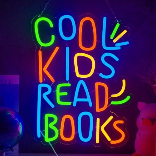 Cool Kids Read Books Neon Sign Kids Read Books Neon Green+Orange+Blue ...