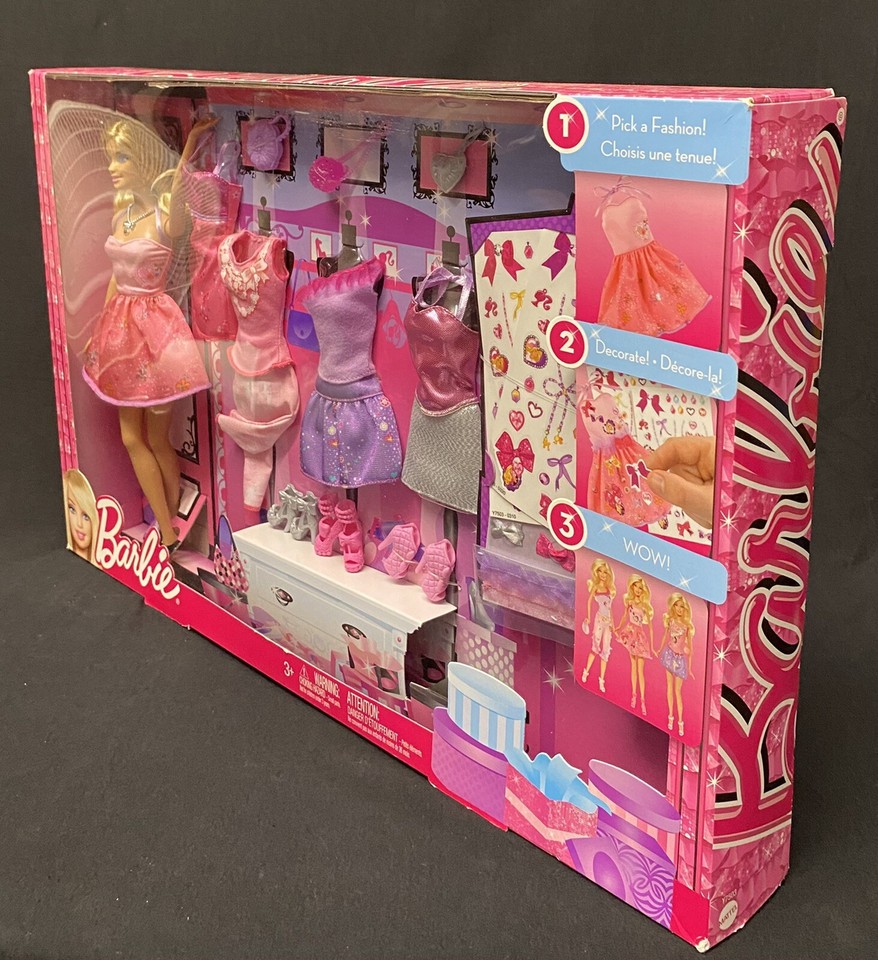 Barbie Pick A Fashion & Decorate Doll Set With Lots Of Accessories 2012 ...