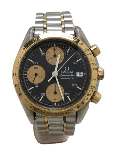 USED OMEGA Speedmaster 3316.50 Black Dial Rose Gold Leather Men's Watch ...