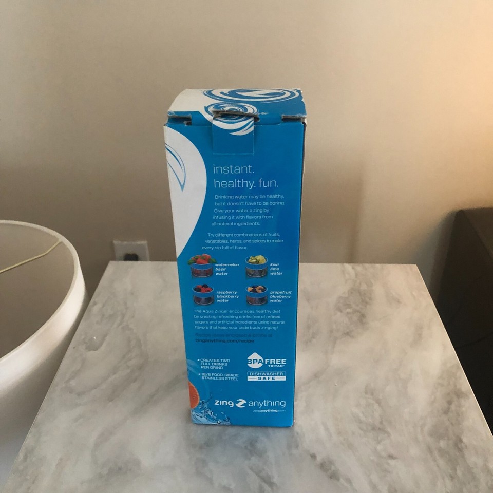 Aqua Zinger Water Infuser - Twist, Grind, and Infuse - 20 oz. | eBay