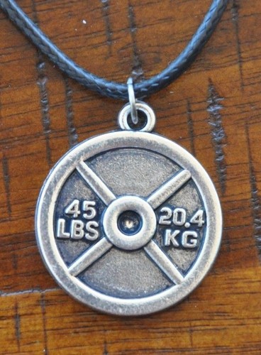 Barbell Weight Plate Pendant Charm Gym Bodybuilding Muscle Necklace | eBay