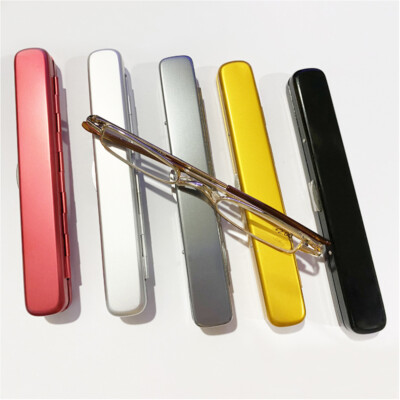 Portable Mini Pocket Reading Glasses Metal Small Eyeglasses Case +1.0~4 ...