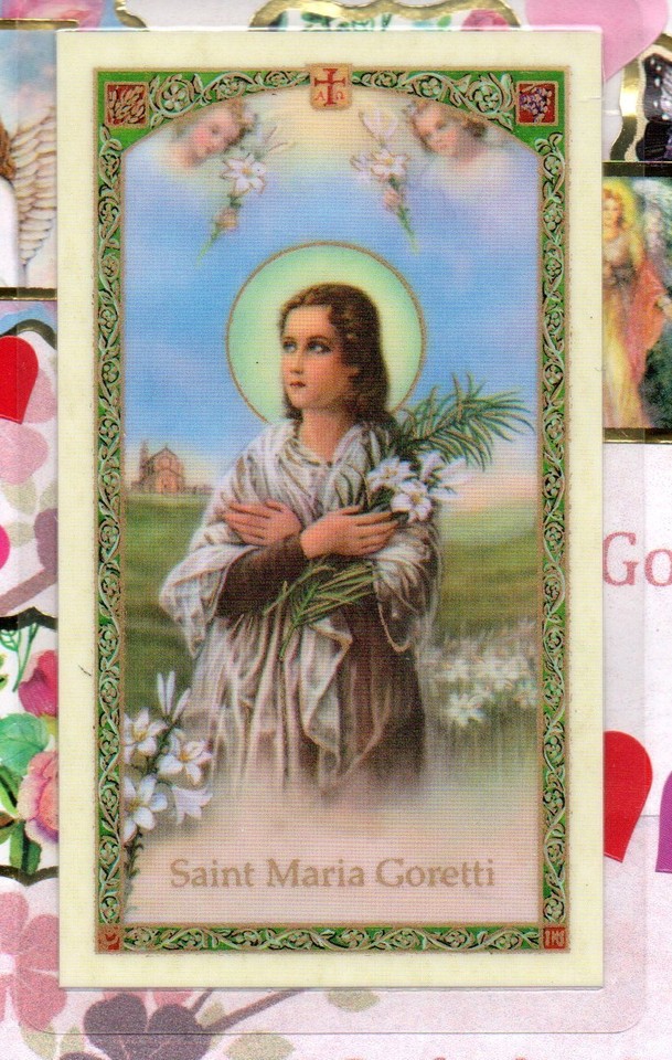 Saint Maria Goretti with St. Maria Prayer -Laminated Holy Card 049E | eBay