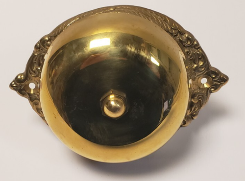 Vintage Victorian Style Brass Manual Key Wind Mechanical Door Bell ...