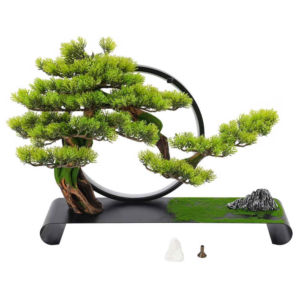 Zen Artificial Pine Tree with Lamp Rings Decoration for Backflow ...