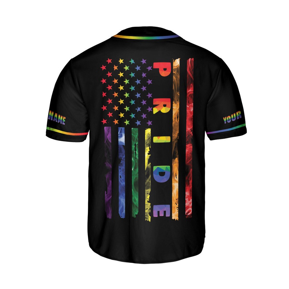 Personalized Name LGBT Love is Love Pride Baseball Jersey Shirt, LGBT ...