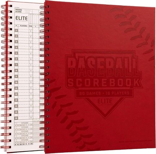 Elite Scorebooks Premium Baseball/Softball Scorebook - 60 Games | eBay