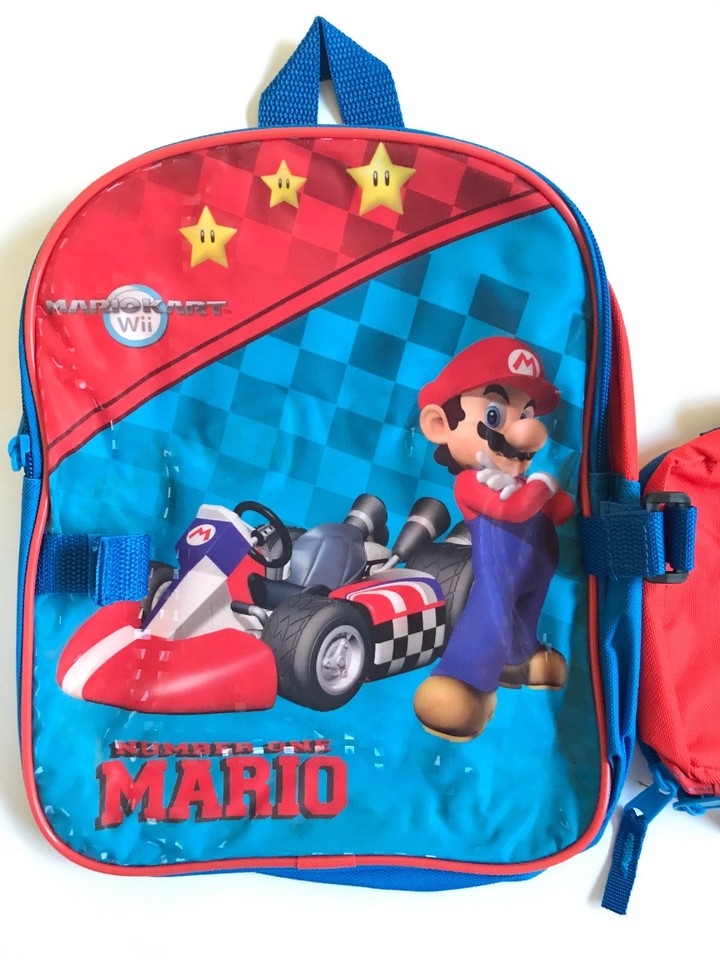 Backpack 11" + Detachable Lunch Bag Snack Tote Mario Kart Wii ...
