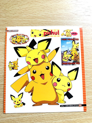 Pikachu Pichu Pokemon collection Seal Sticker No.1 Nintendo From Japan ...