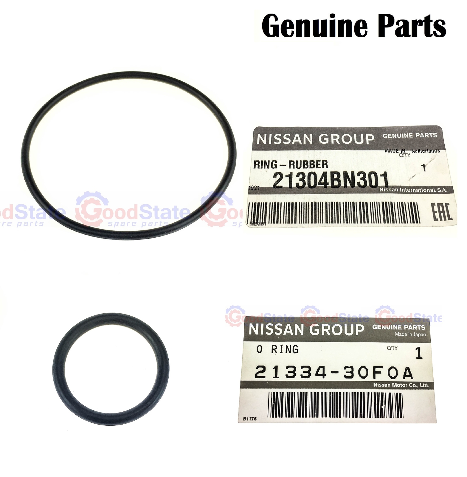 GENUINE Nissan Navara D22 D40M YD25DDTI Oil Cooler Seal O Ring Set ...